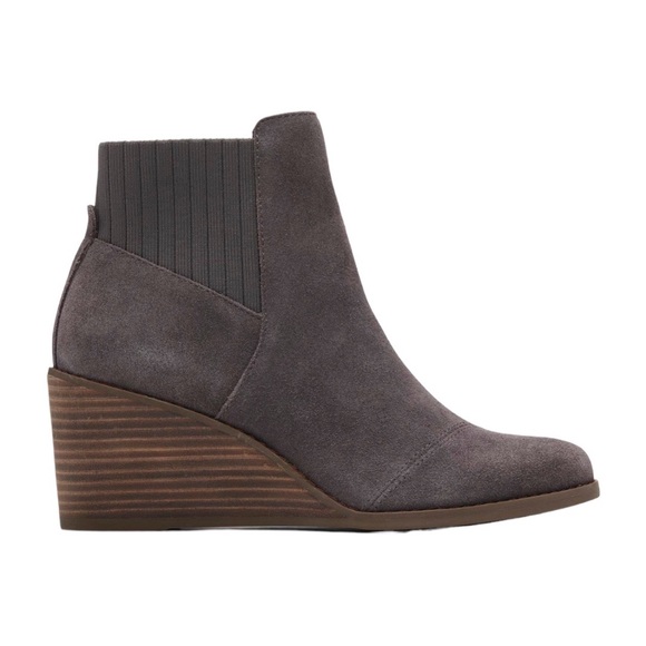 Toms | Shoes | Toms Womens Sadie Suede Stretch Side Zip Pavement Gray ...